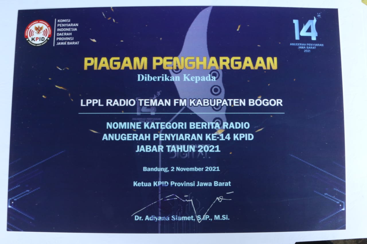 Program Acara Radio Teman FM Diskominfo Masuk Tiga Besar Terbaik Di Jawa Barat – Diskominfo